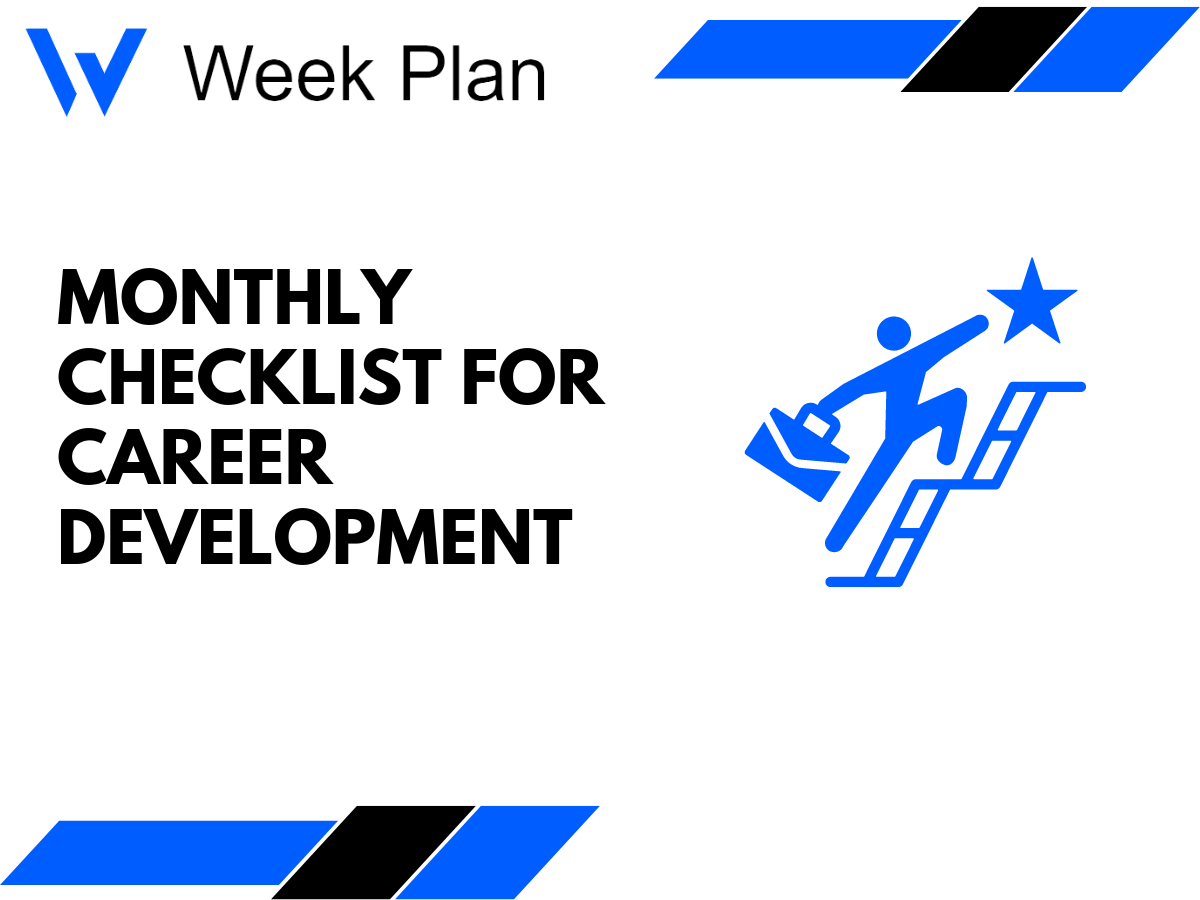 Monthly Checklist for Career Development